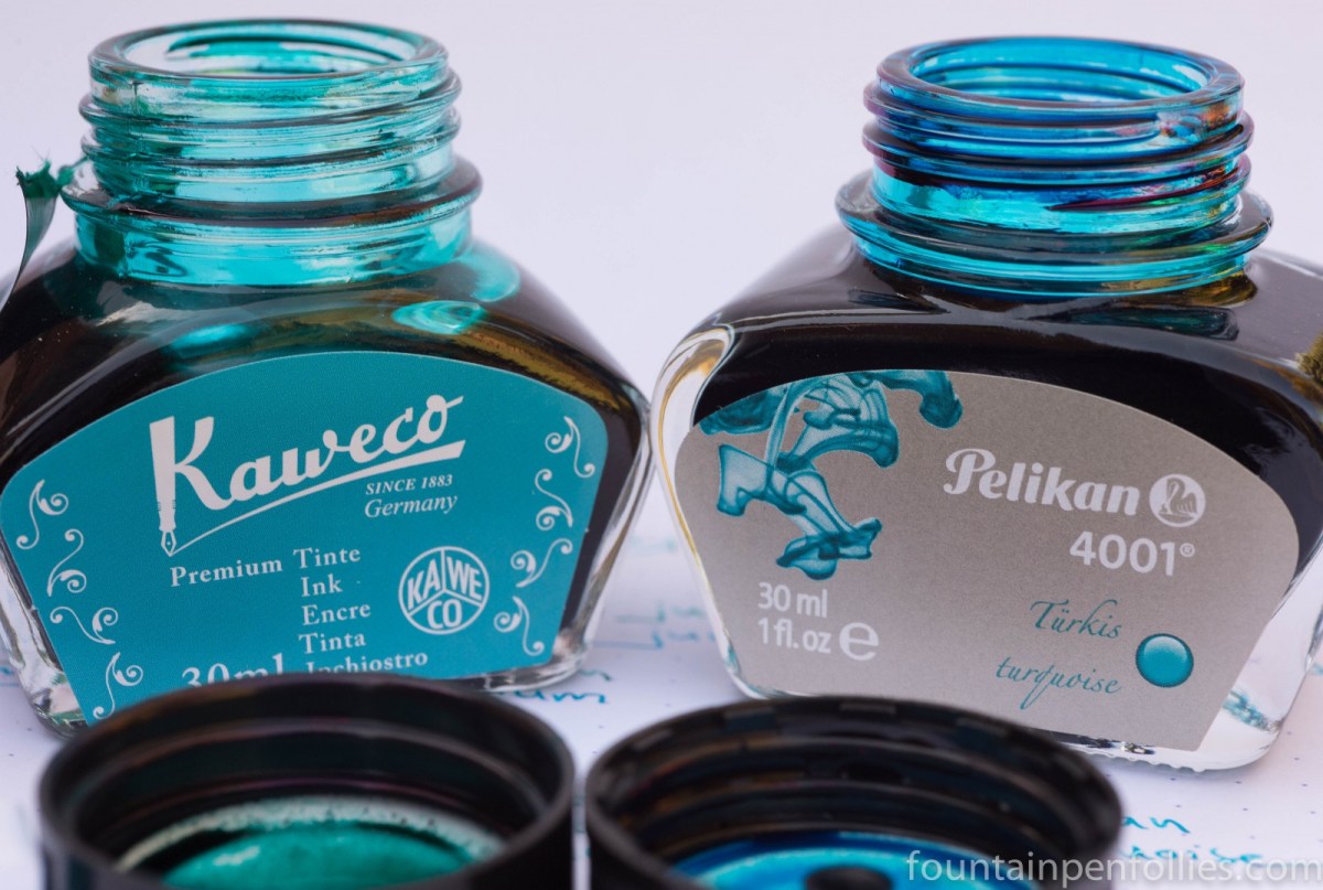 The Sea, The Sea: Two Turquoise Inks, Kaweco Paradise Blue and Pelikan ...