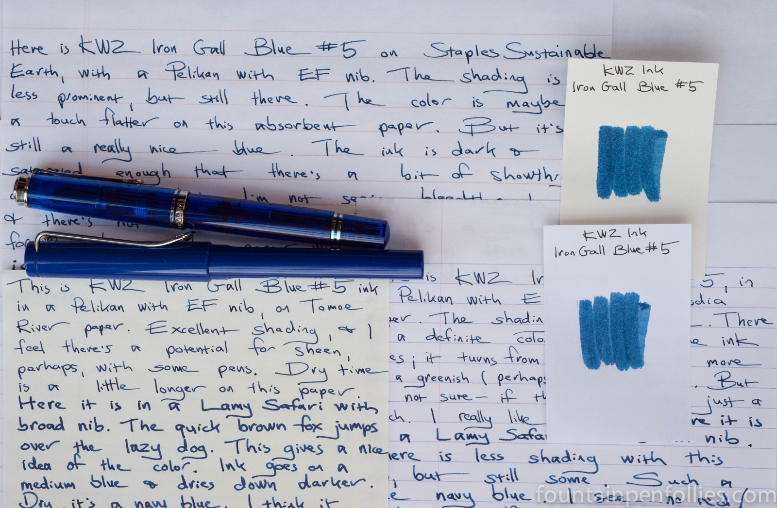 Ink Review: KWZ Iron Gall Blue #5 – Fountain Pen Follies