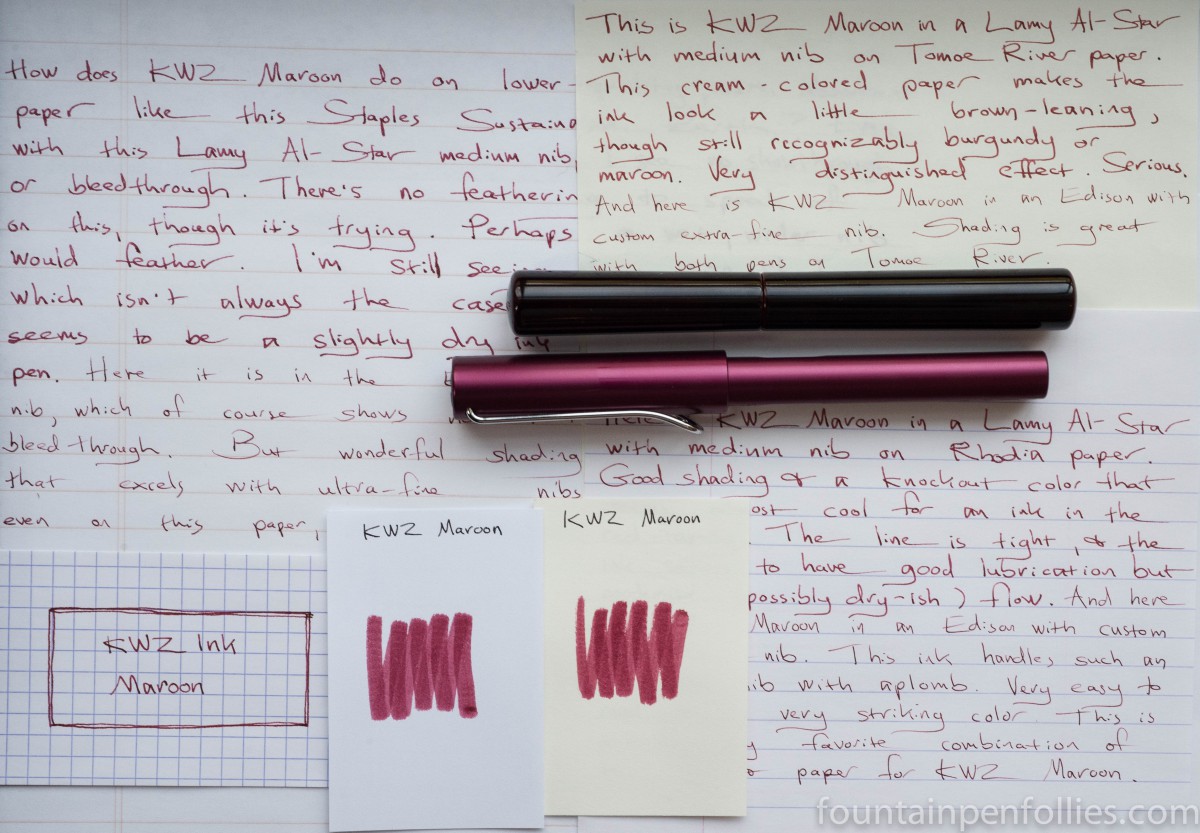 Ink Review: KWZ Maroon – Page 2 – Fountain Pen Follies
