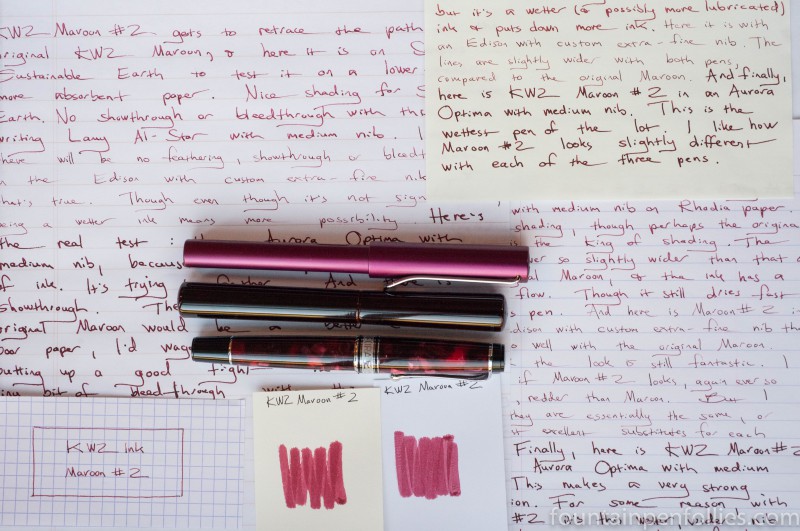 Ink Review: KWZ Maroon #2 – Fountain Pen Follies