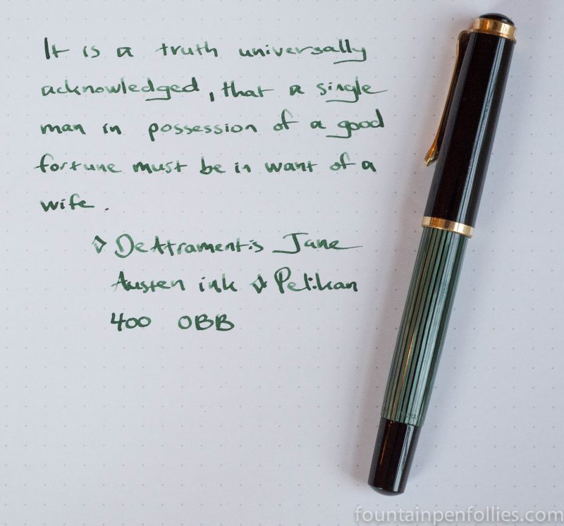 Ink Snippet: De Atramentis Jane Austen – Fountain Pen Follies