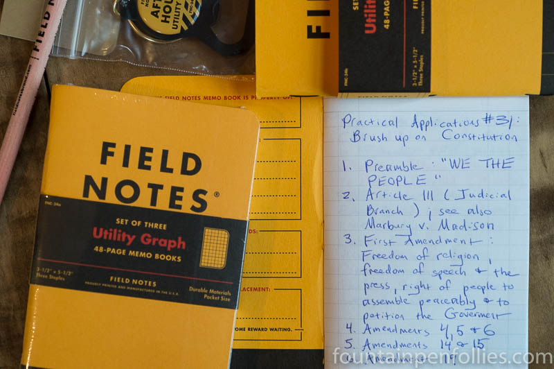 Field Notes Utility Edition – Fountain Pen Follies