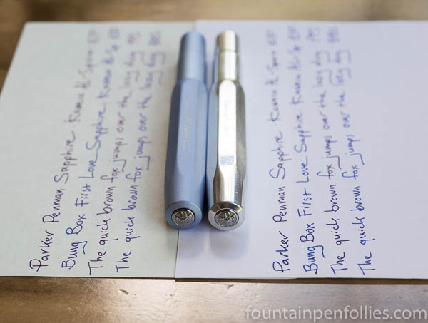 Comparing Parker Penman Sapphire and Bung Box (First Love) Sapphire ...